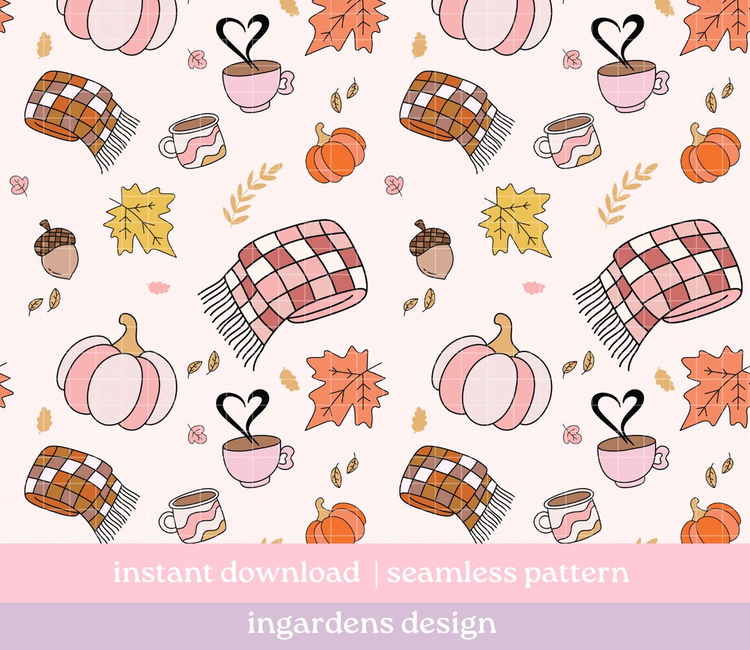 Autumn Fall Seamless Pattern, Digital Download, Seamless Pattern ...