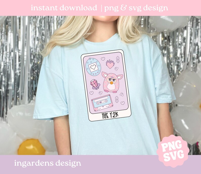 The Y2K Tarot Card SVG PNG, Design for Tarot Card, Digital Design ...