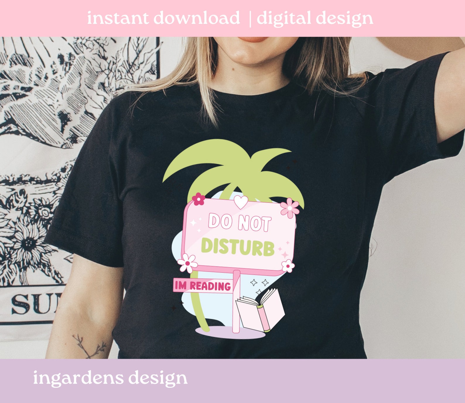 Do Not Disturb I'm Reading PNG SVG, Bookish Png Svg, Digital Download ...