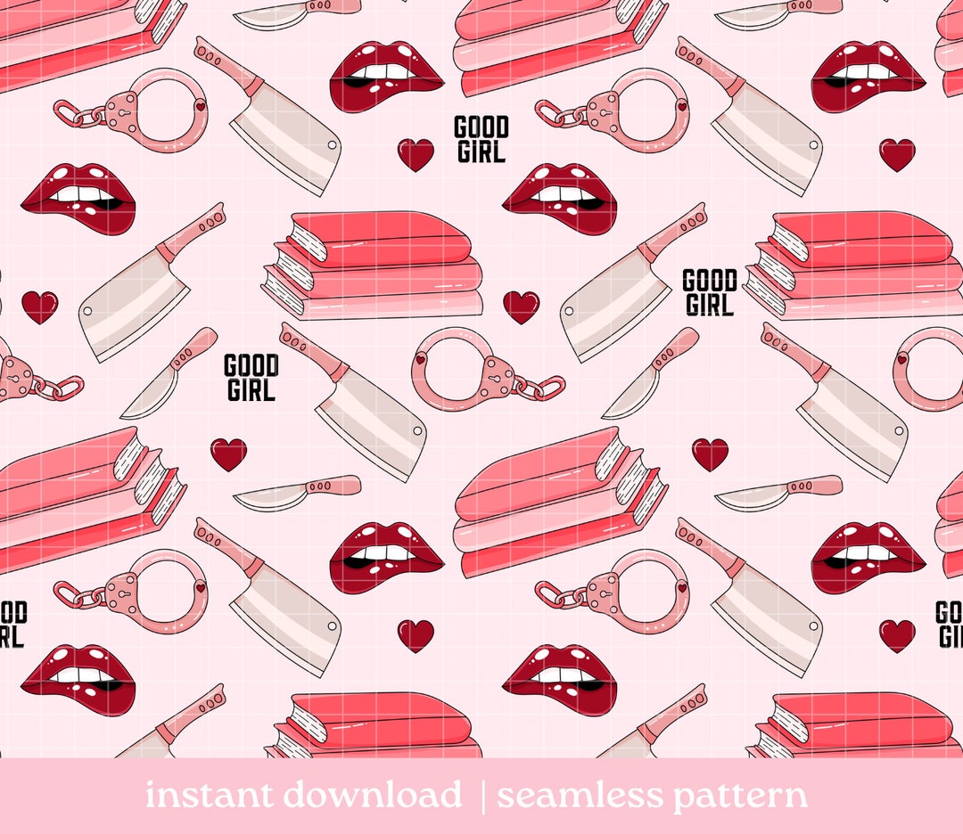 Dark Romance Seamless Pattern, Bookish Pattern, Digital Download ...