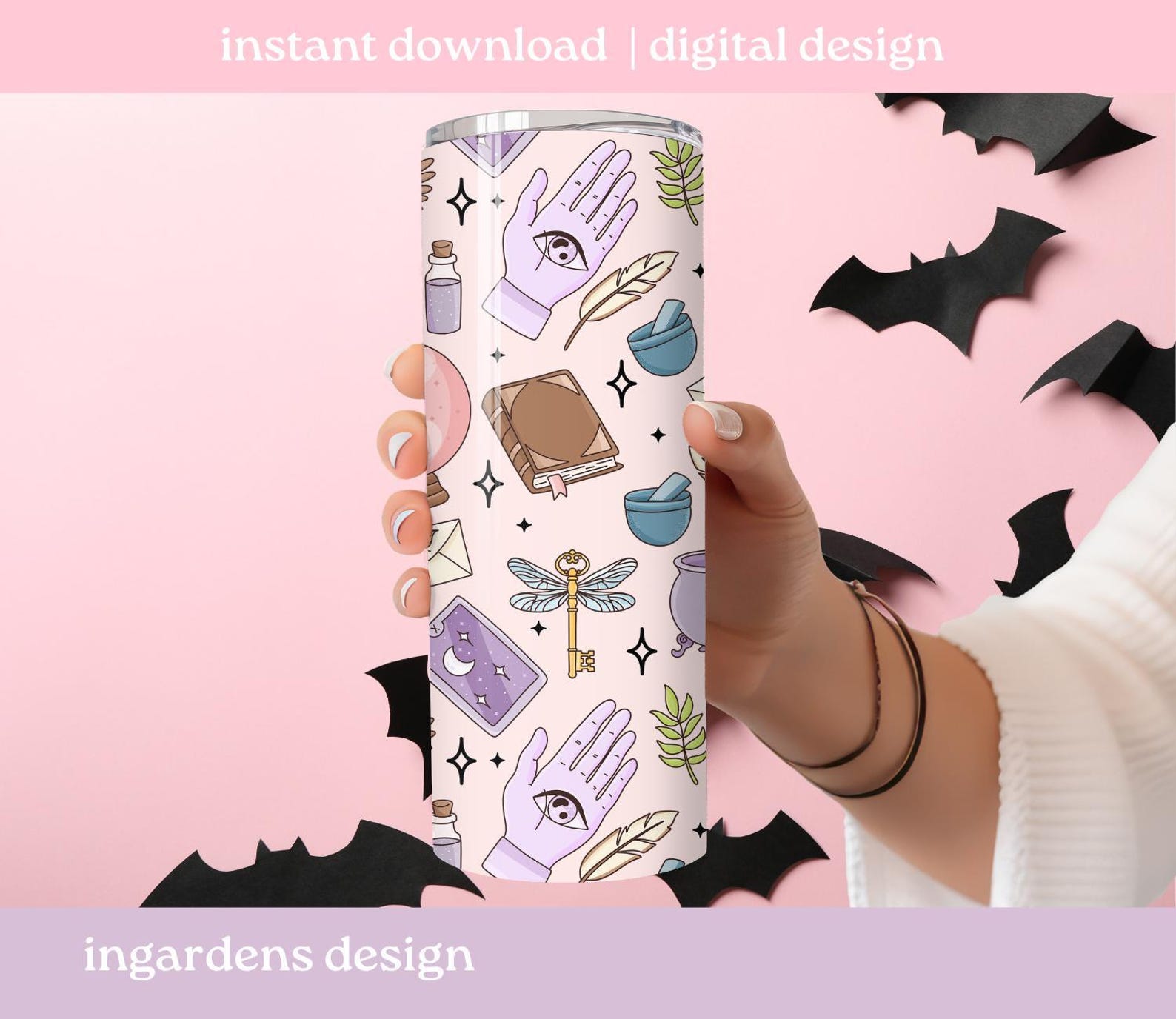 Magic Pattern, Magical Seamless Pattern, Mystical Pattern, Digital ...