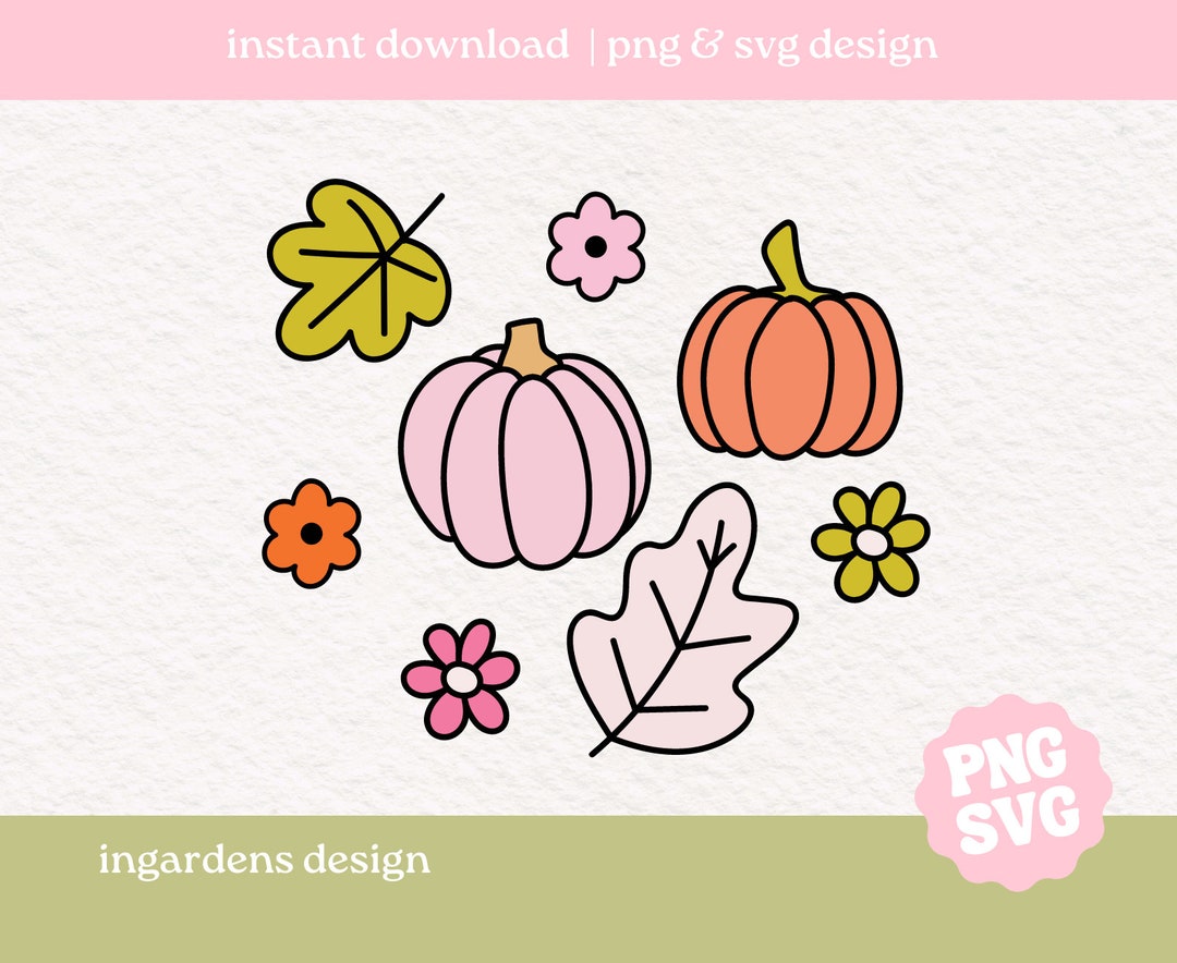 Autumn Elements SVG PNG | Pumpkin Fall Autumn October Png | Png for ...