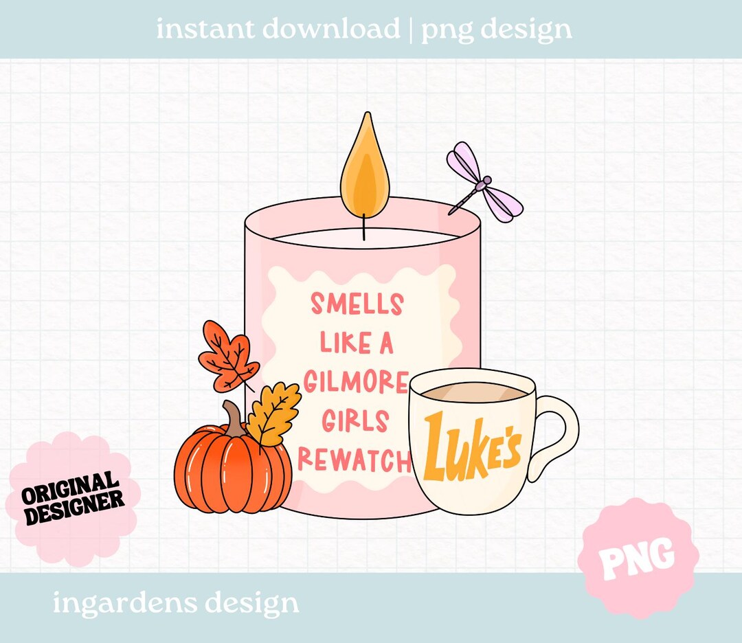 Smells Like A Rewatch PNG, Stars Hollow Girls Png, Autumn Fall Season ...