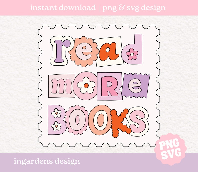 Read More Books PNG and SVG, Bookish Png Sublimation Design, Book ...
