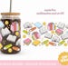 Bright Bookish Cup Wrap, 16oz Glass Can Wrap, Bookish Book PNG, Glass ...