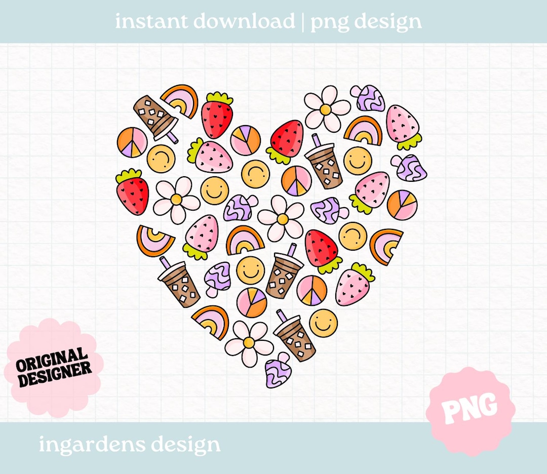 Groovy Heart PNG, Positivity Png, Mental Health Png Design, Digital ...