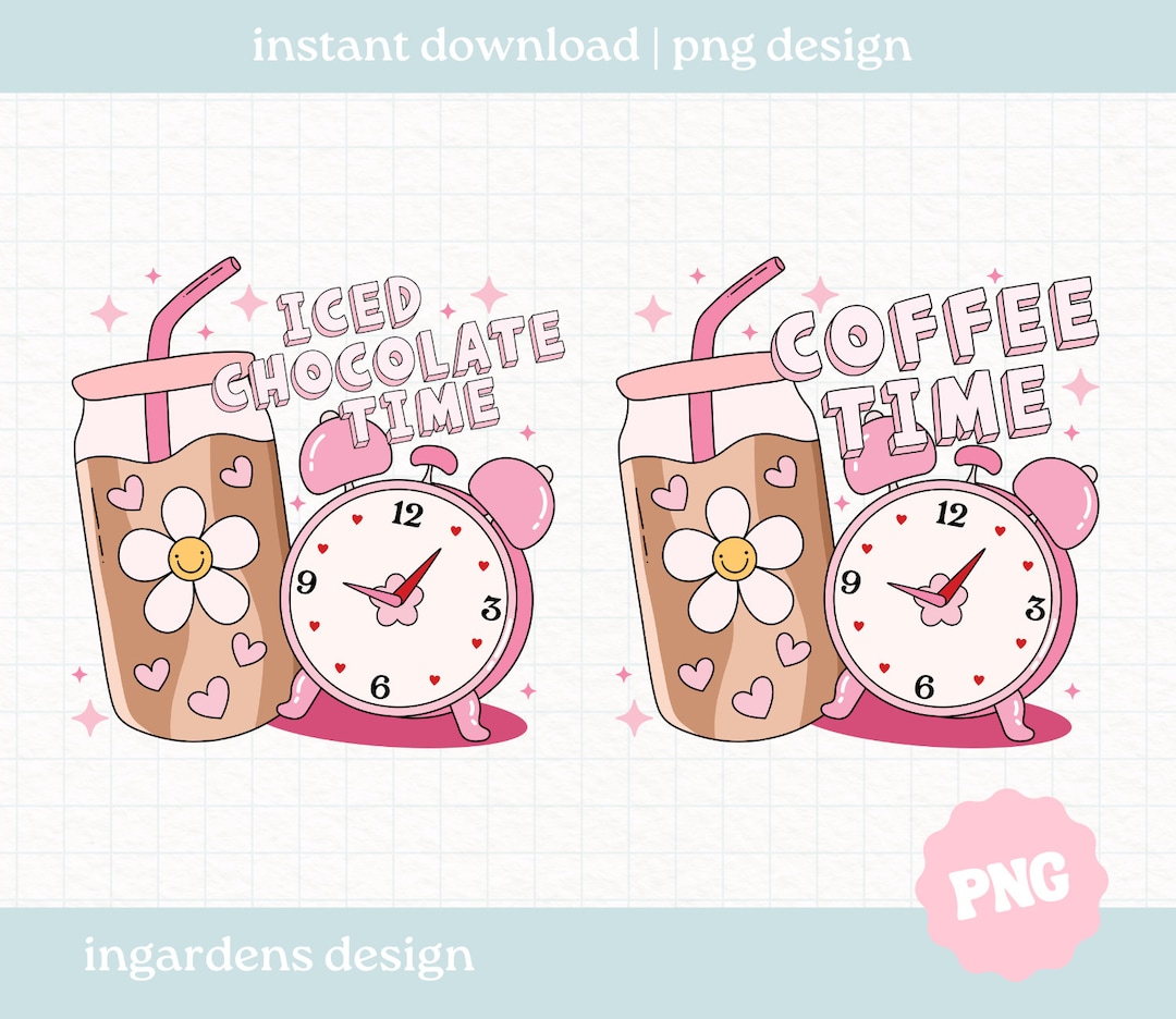 Coffee Time PNG, Iced Chocolate Time Png, Iced Coffee Png, Trendy ...