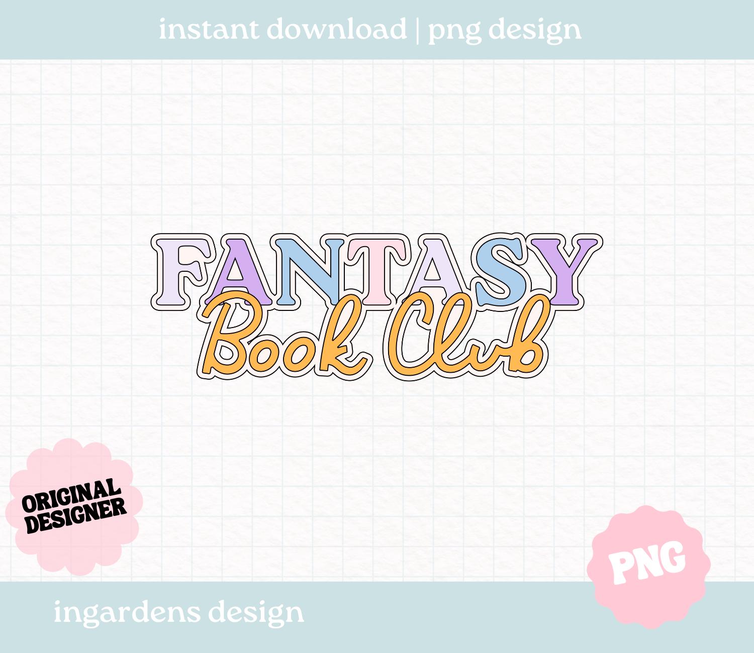 Fantasy Book Club PNG, Bookish Png, Fantasy Bookish Png, Digital ...