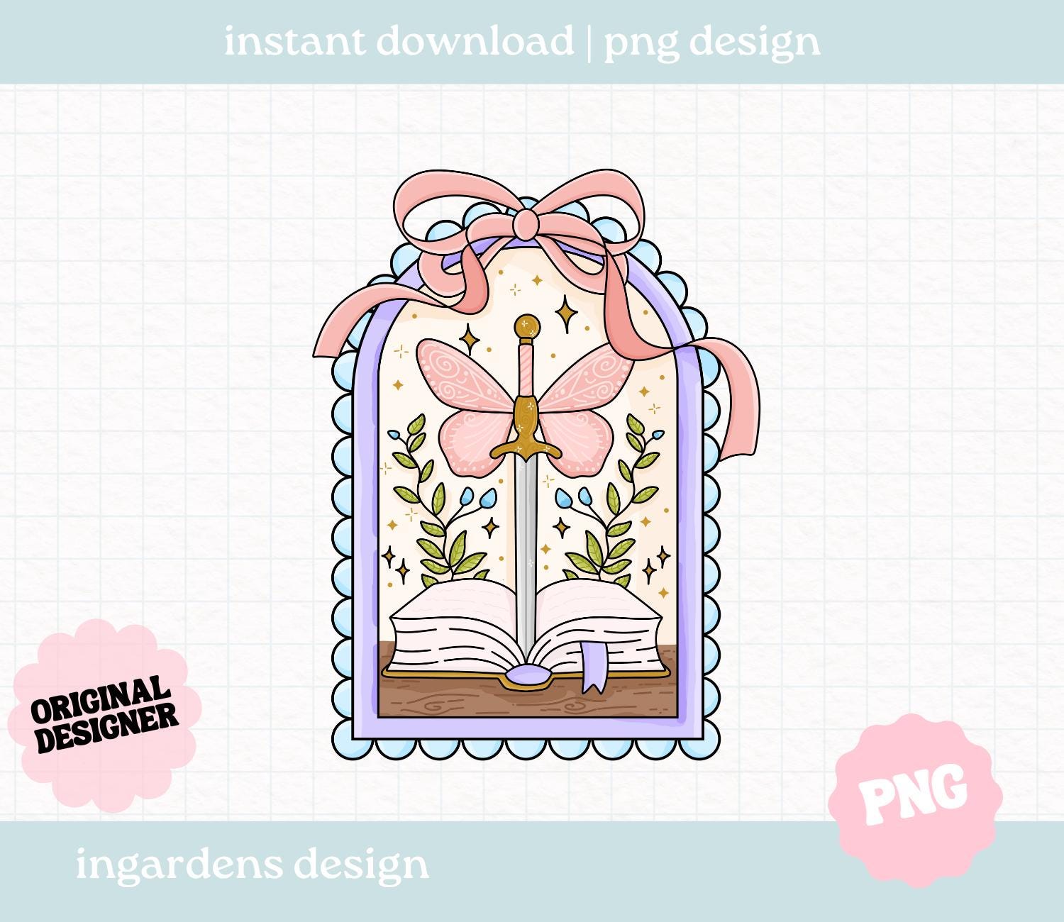 Fantasy Frame PNG, Bookish Png, Fantasy Bookish Png, Digital Download ...