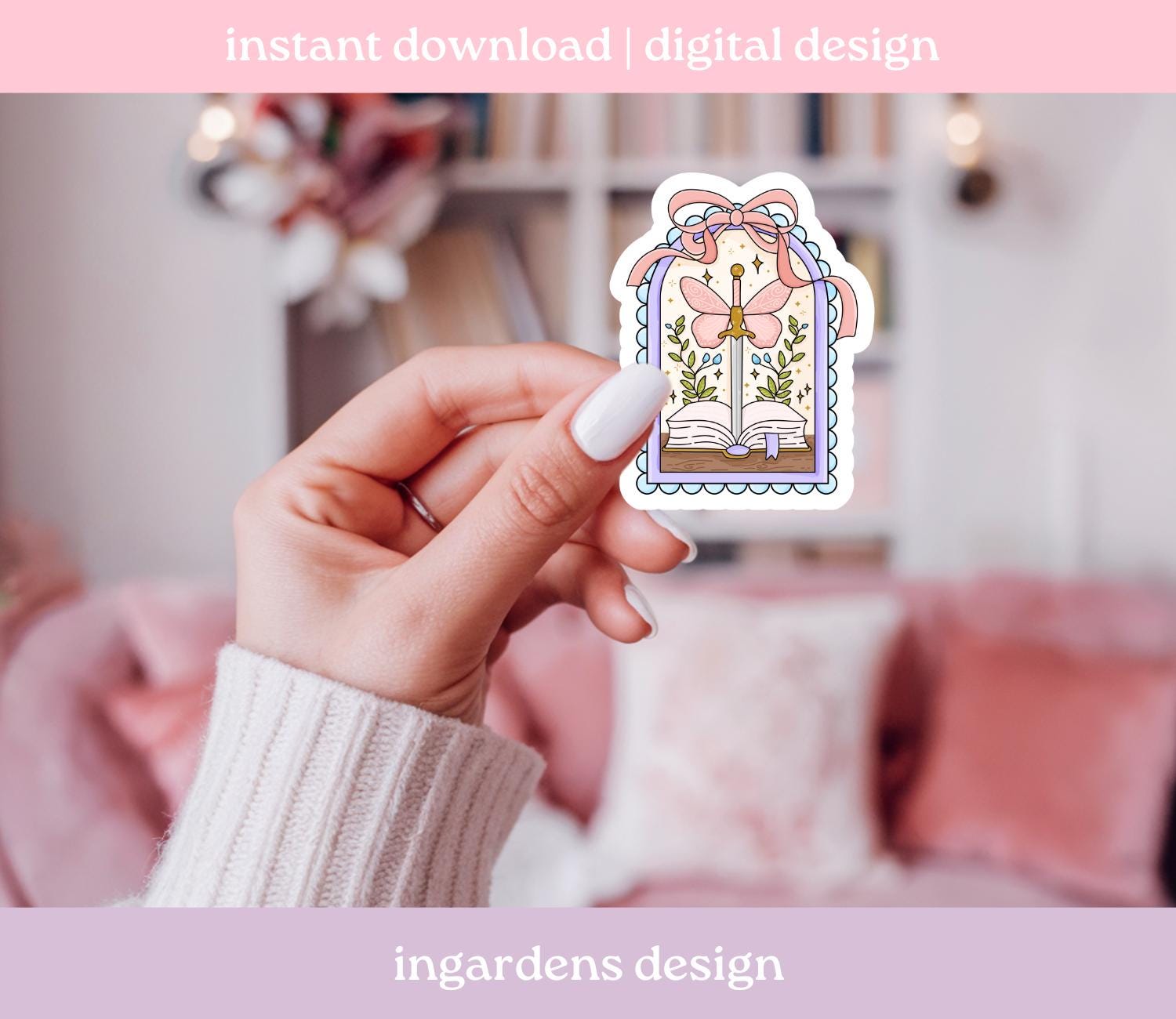 Fantasy Frame PNG, Bookish Png, Fantasy Bookish Png, Digital Download ...