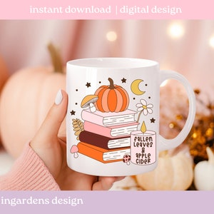 Autumn Books SVG PNG, Autumn Fall Cozy Bookish Png Svg, Digital ...