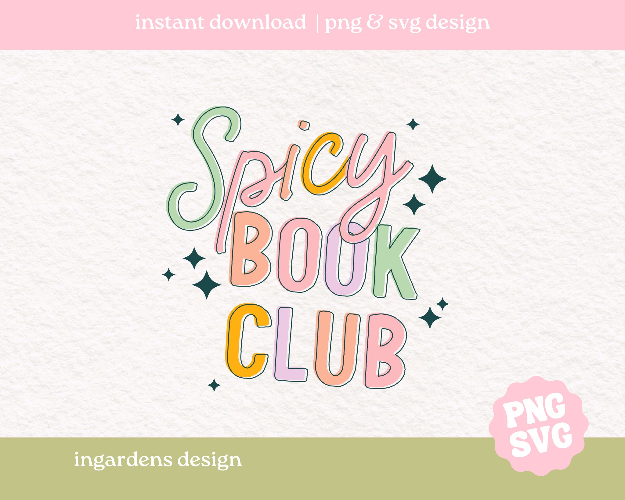 Spicy Book Club PNG and SVG Smut Spicy Bookish Png Sublimation Design ...