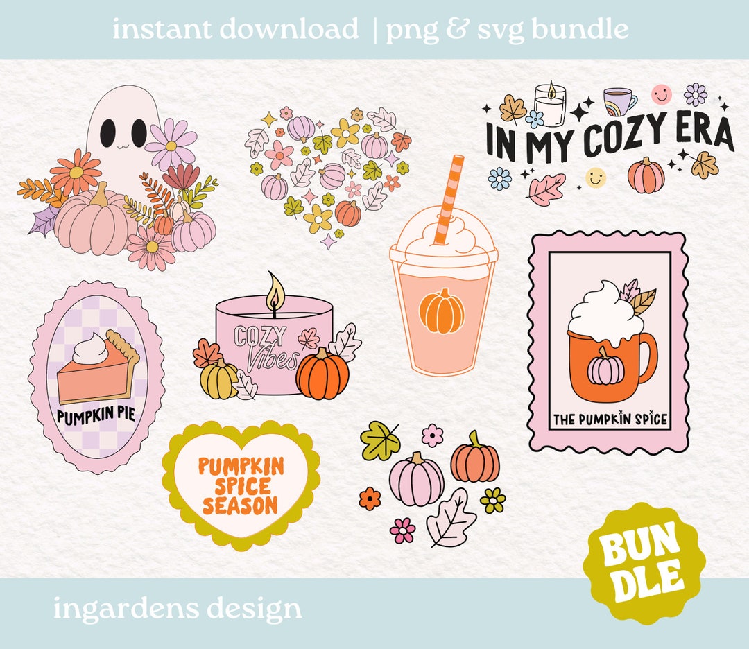 Pumpkin Spice Bundle Svg Png, Pumpkin Bundle, Autumn Fall Svg Png