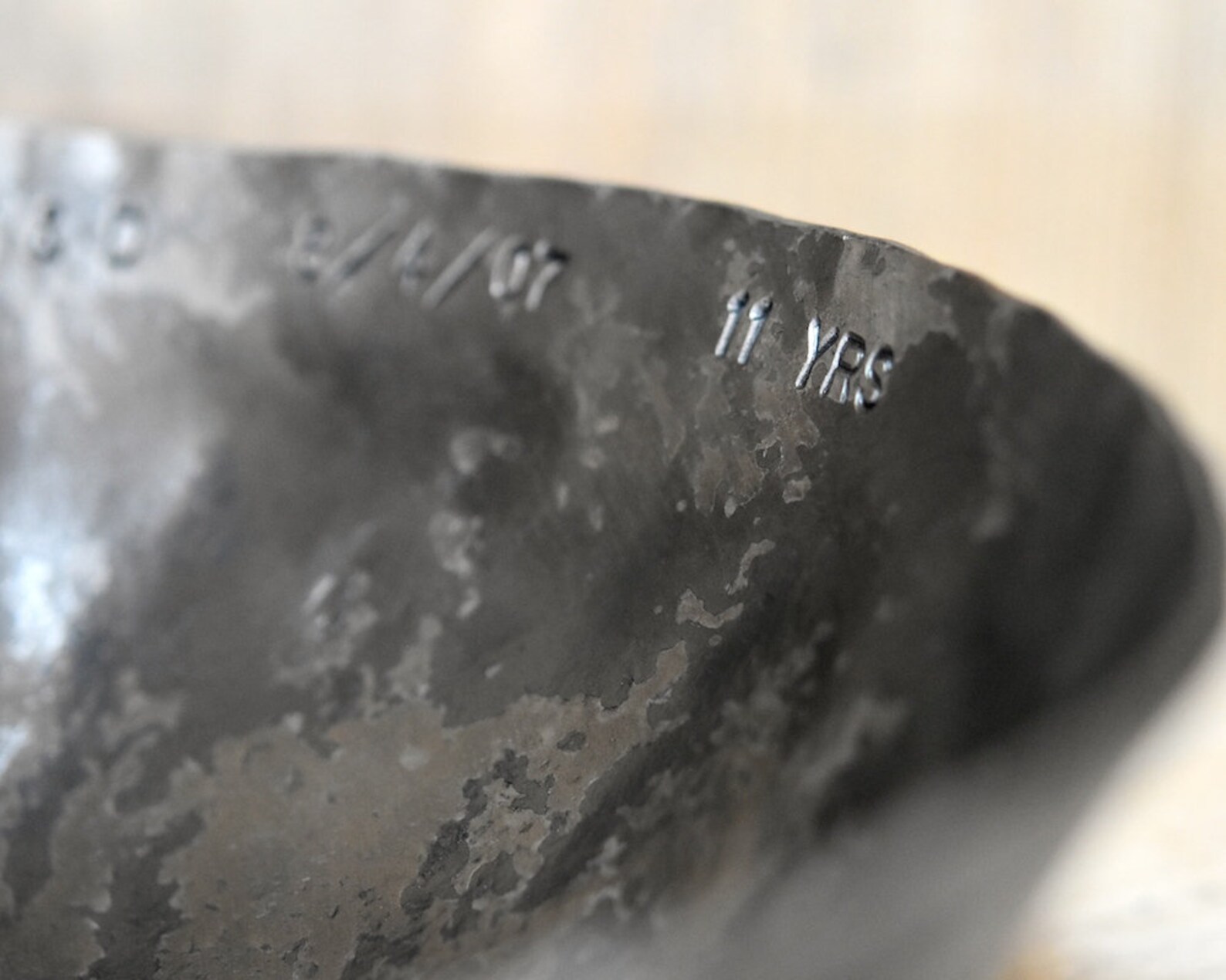 ROUND METAL BOWL With or Without Personalization 6th Anniversary Gift ...