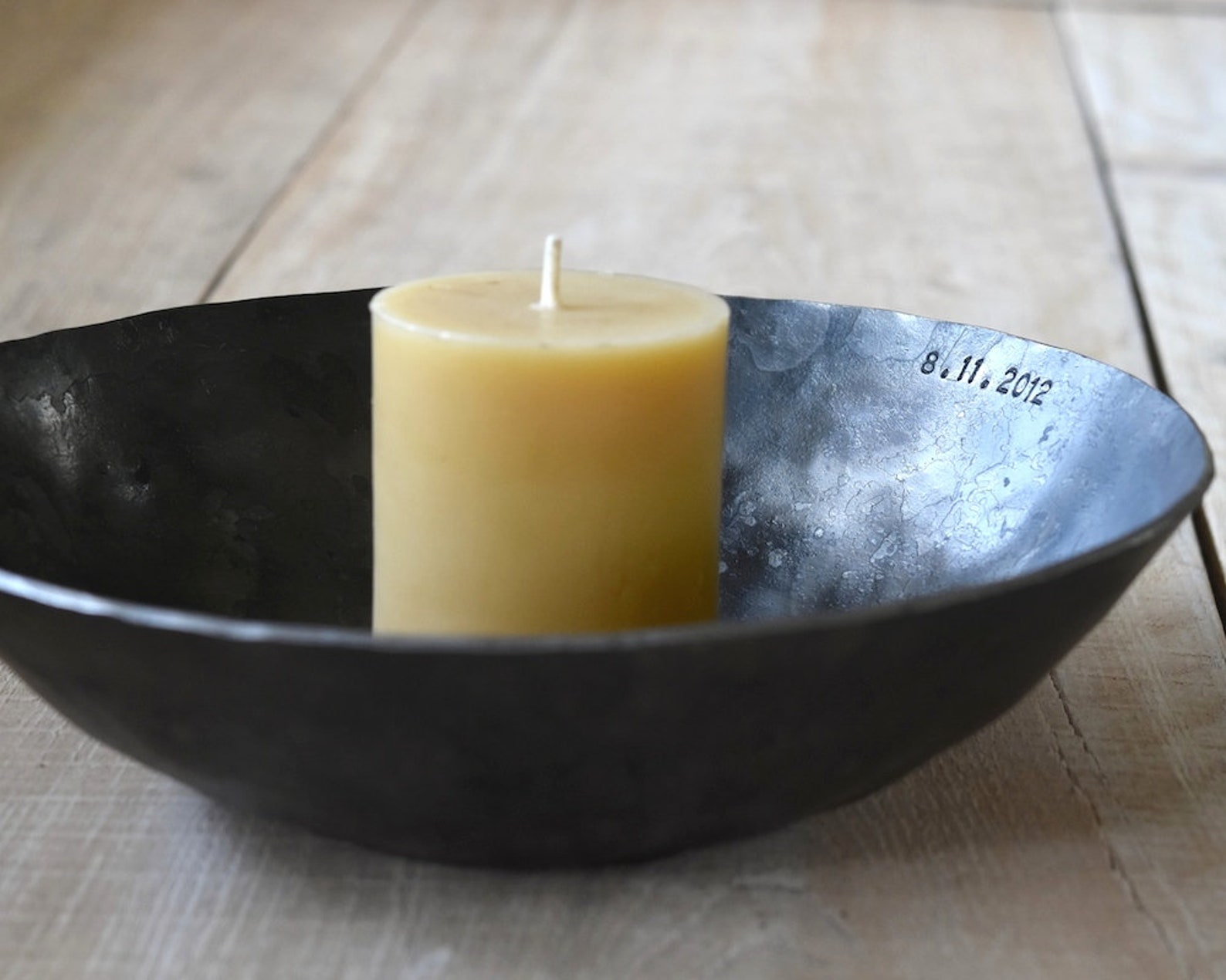 ROUND METAL BOWL With or Without Personalization 6th Anniversary Gift ...