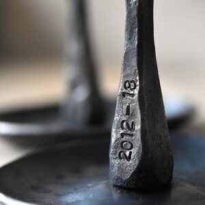 A Pair of CANDLESTICKS iron hand forged gift with or without | Etsy