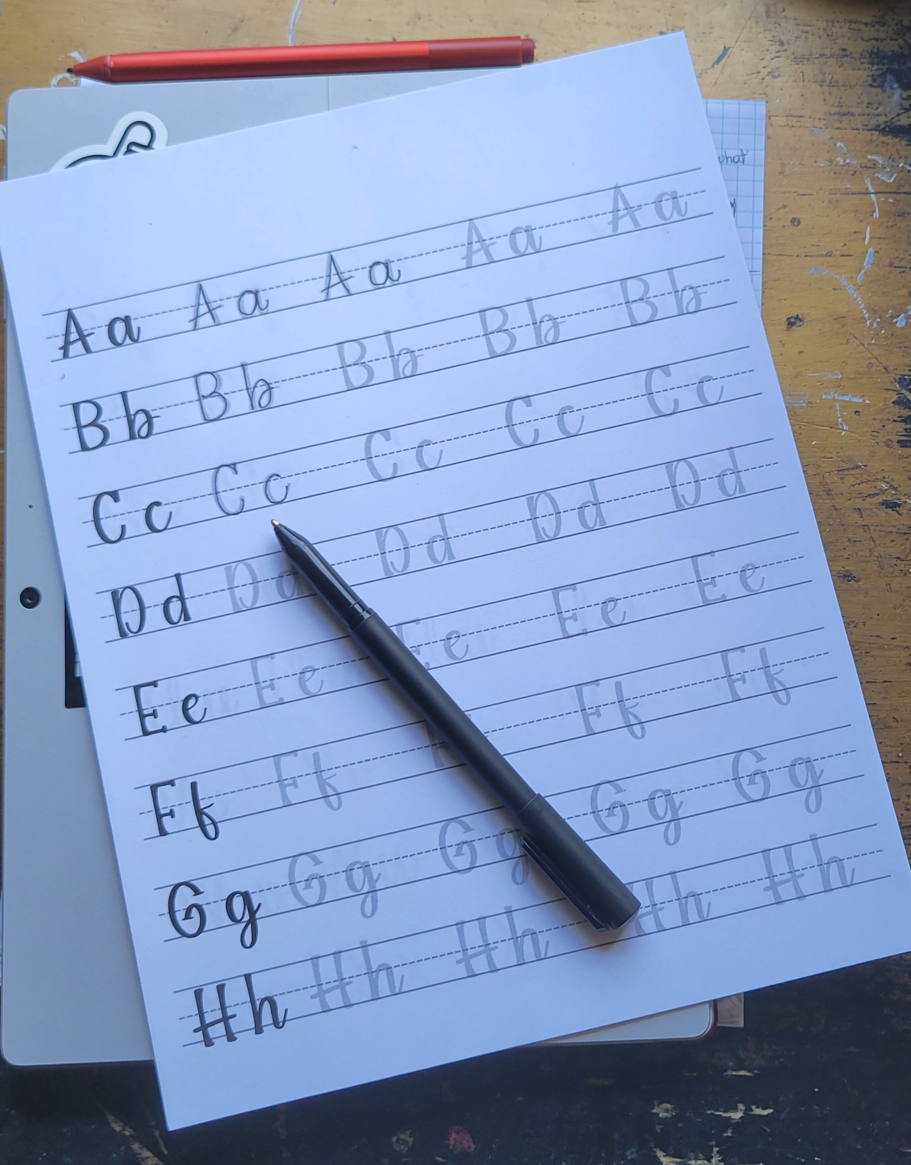 Large Fonts Handwriting Practice Sheets, Printable Handwriting ...