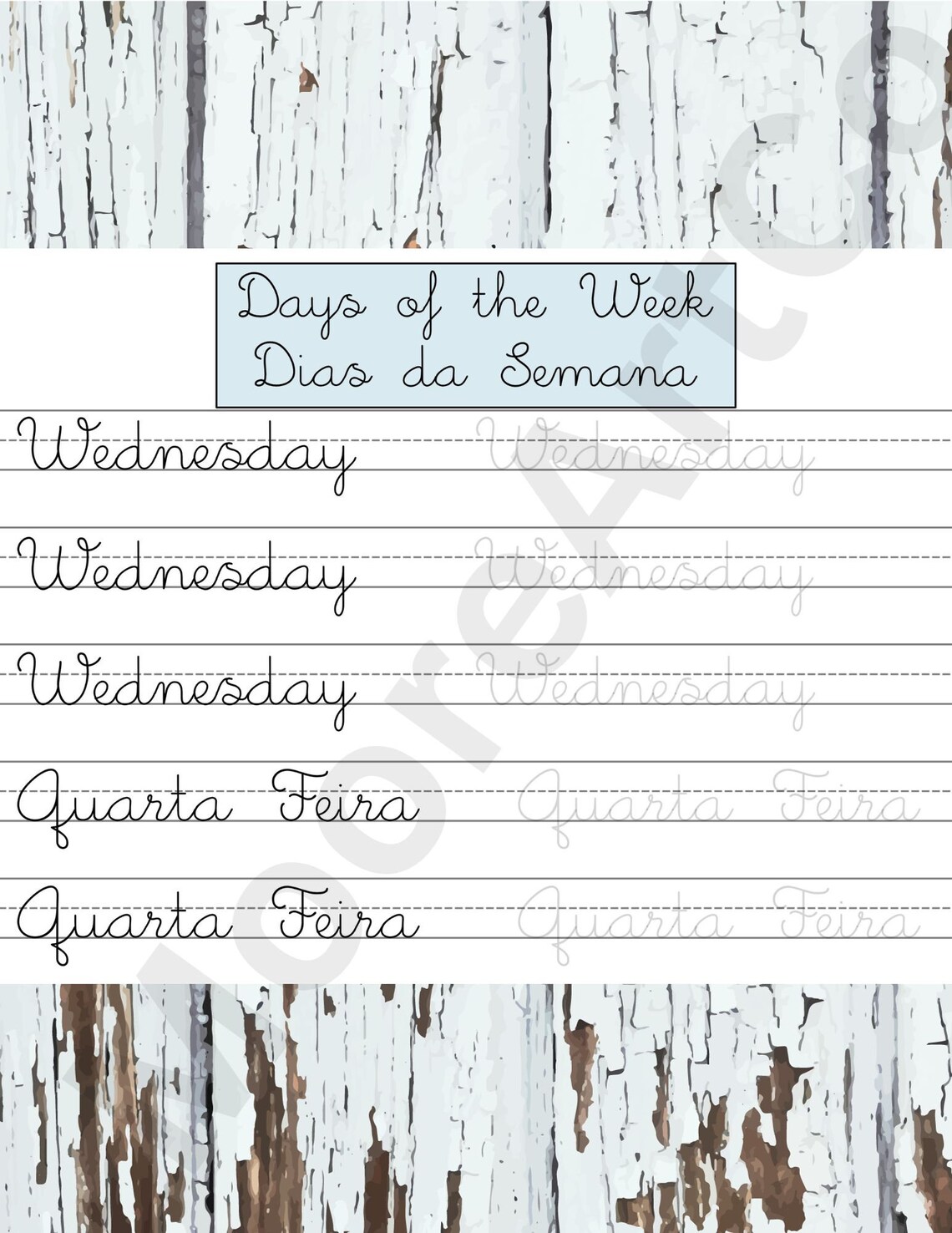 Cursive Extra Large Handwriting Worksheets Extra Large Font - Etsy