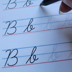 Large Font Cursive Handwriting Practice Sheets, Printable Handwriting ...