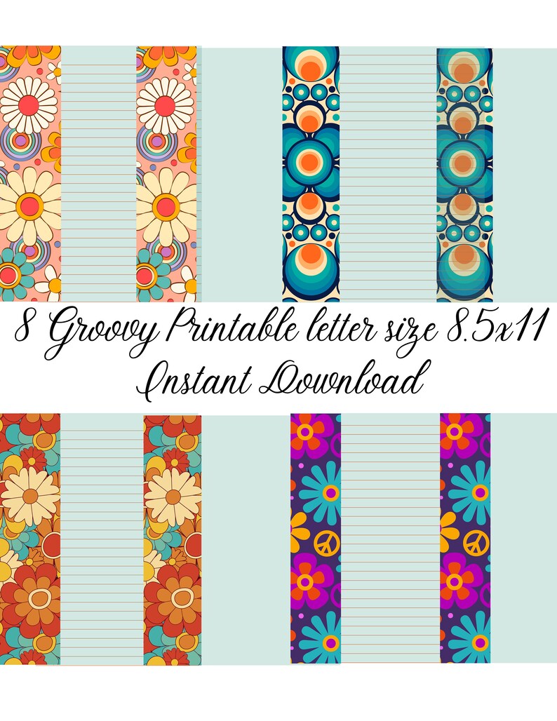 Groovy Printable Stationary Journaling Printable Writing Paper ...