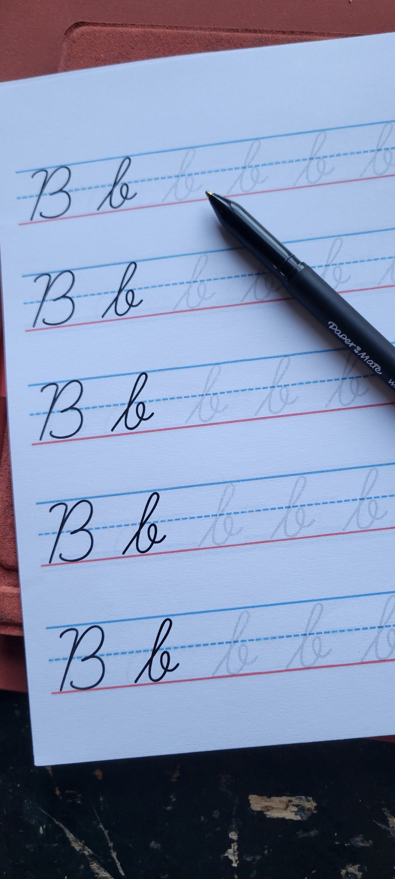 Large Font Cursive Handwriting Practice Sheets, Printable Handwriting ...