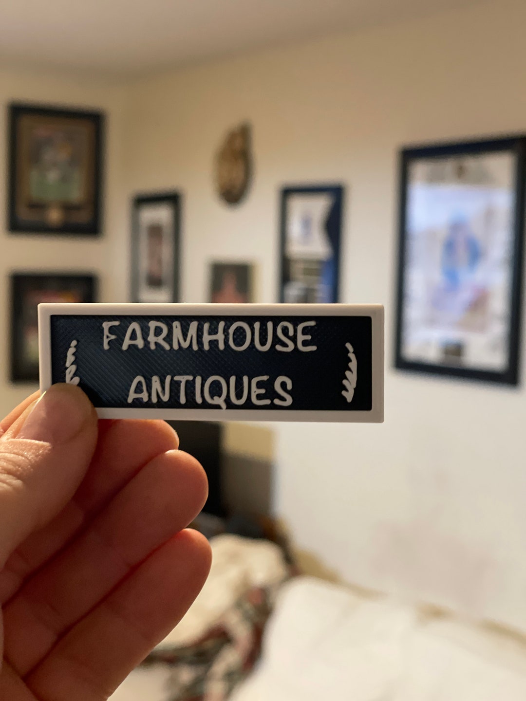 Dollhouse Vintage 3d Printed Wall Signs Art Piece 1:12 Scale Miniatures ...