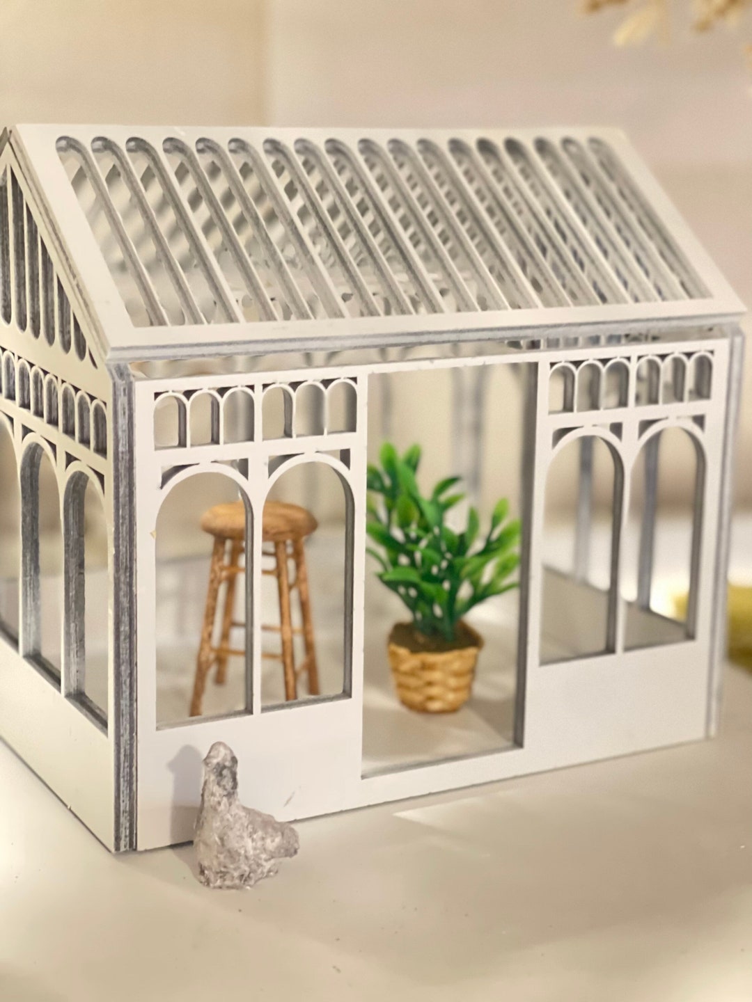 Miniature 1:24 Scale DIY Dollhouse Greenhouse Kit - Etsy