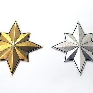 Captain Marvel Star Chest Emblem - Made in Metal - Antique Gold ...