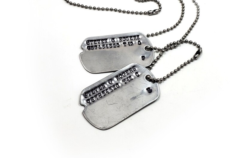 Captain America WWII Military Dog Tags Screen Accurate | Etsy