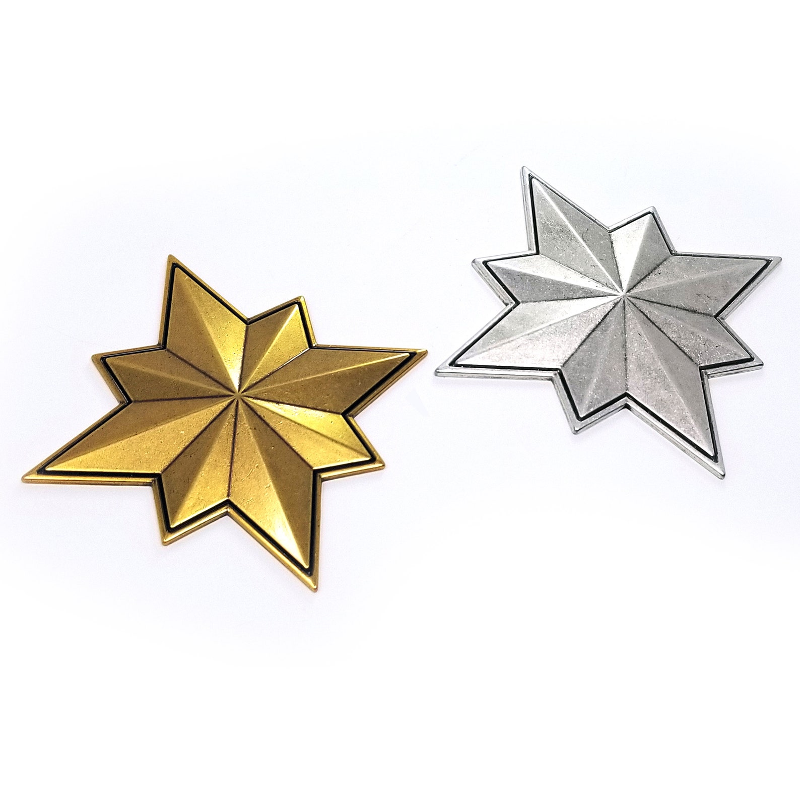 Captain Marvel Star Chest Emblem - Made in Metal - Antique Gold ...