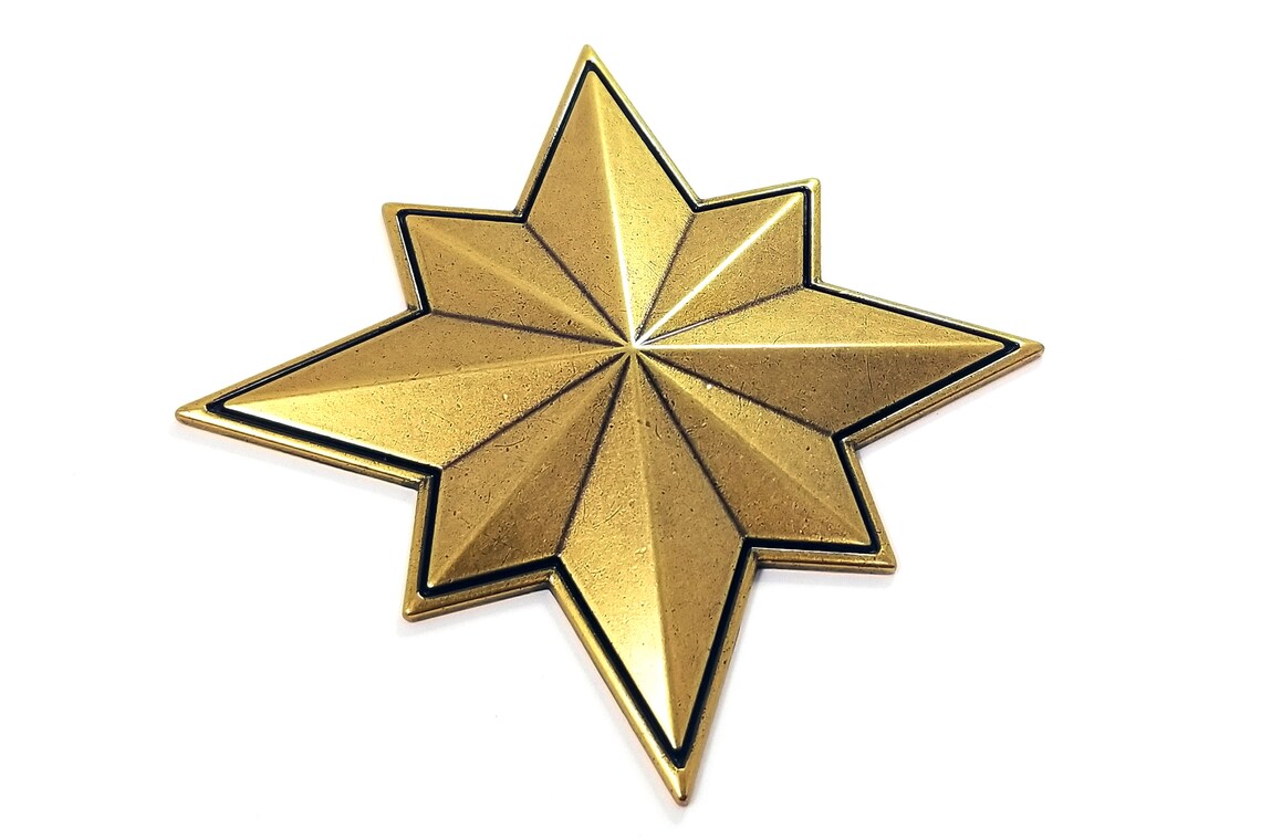 Captain Marvel Star Chest Emblem Made in Metal Antique - Etsy