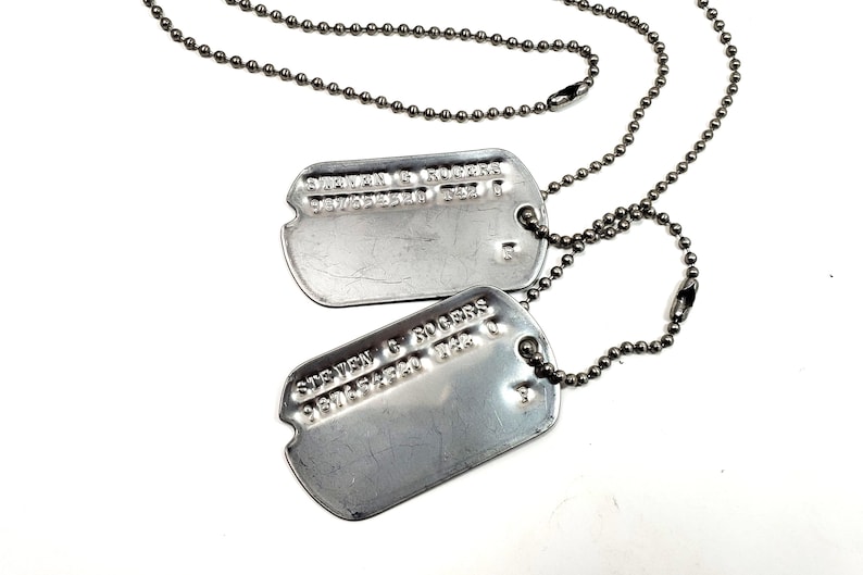 Captain America WWII Military Dog Tags - Screen Accurate - Etsy