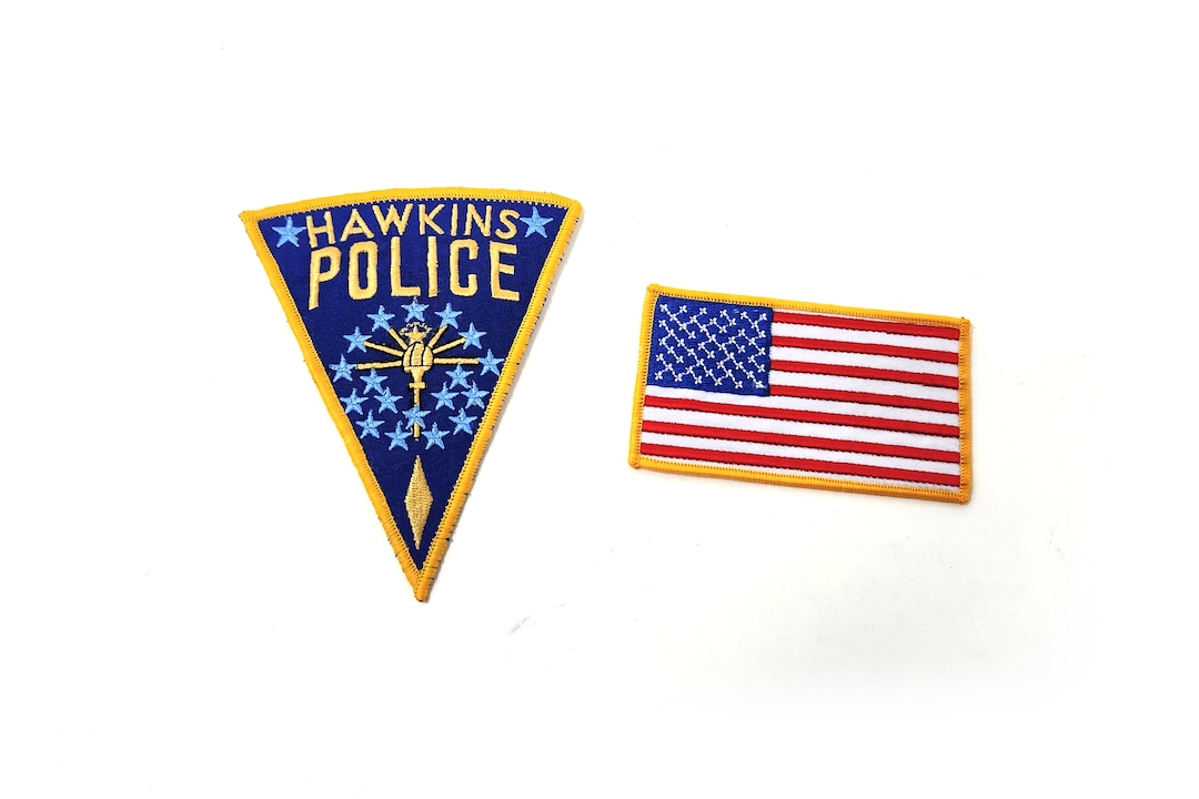 Chief Hopper Hawkins Police Embroidered Patches From Stranger Things - Etsy
