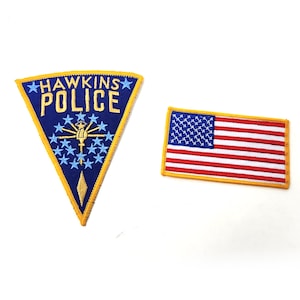 Chief Hopper Hawkins Police Embroidered Patches From Stranger Things - Etsy