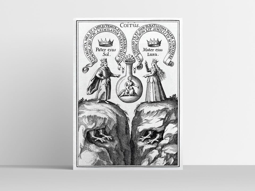 Alchemical Illustration "coitus" From Anatomia Auri, Johann Daniel ...