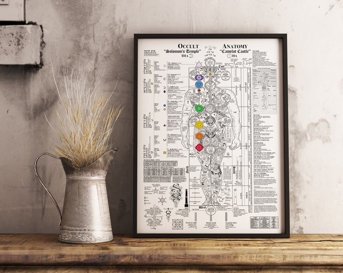Occult Anatomy 2020 Occult Poster 18x24, Occult Illustration, Kabbalah ...