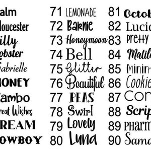 Custom Decals - Choose Your Font, Color, Length - Custom Vinyl Text ...