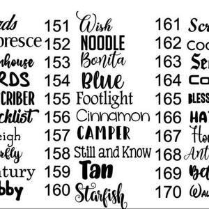 Custom Decals - Choose Your Font, Color, Length - Custom Vinyl Text ...