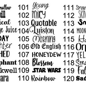 Custom Decals - Choose Your Font, Color, Length - Custom Vinyl Text ...