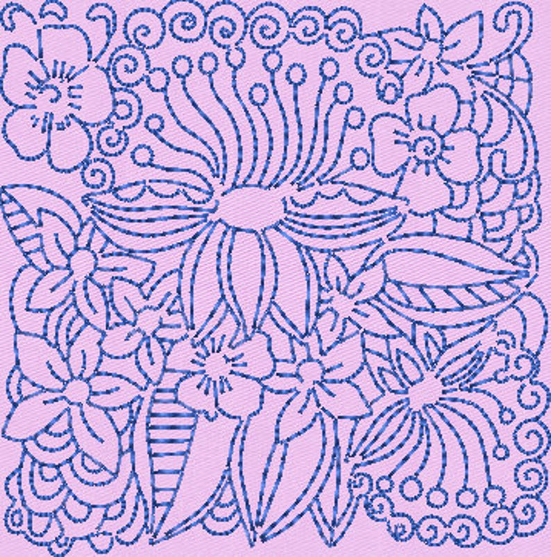 Spring Block Machine Embroidery Designs PACK OF 10 Instant Download - Etsy