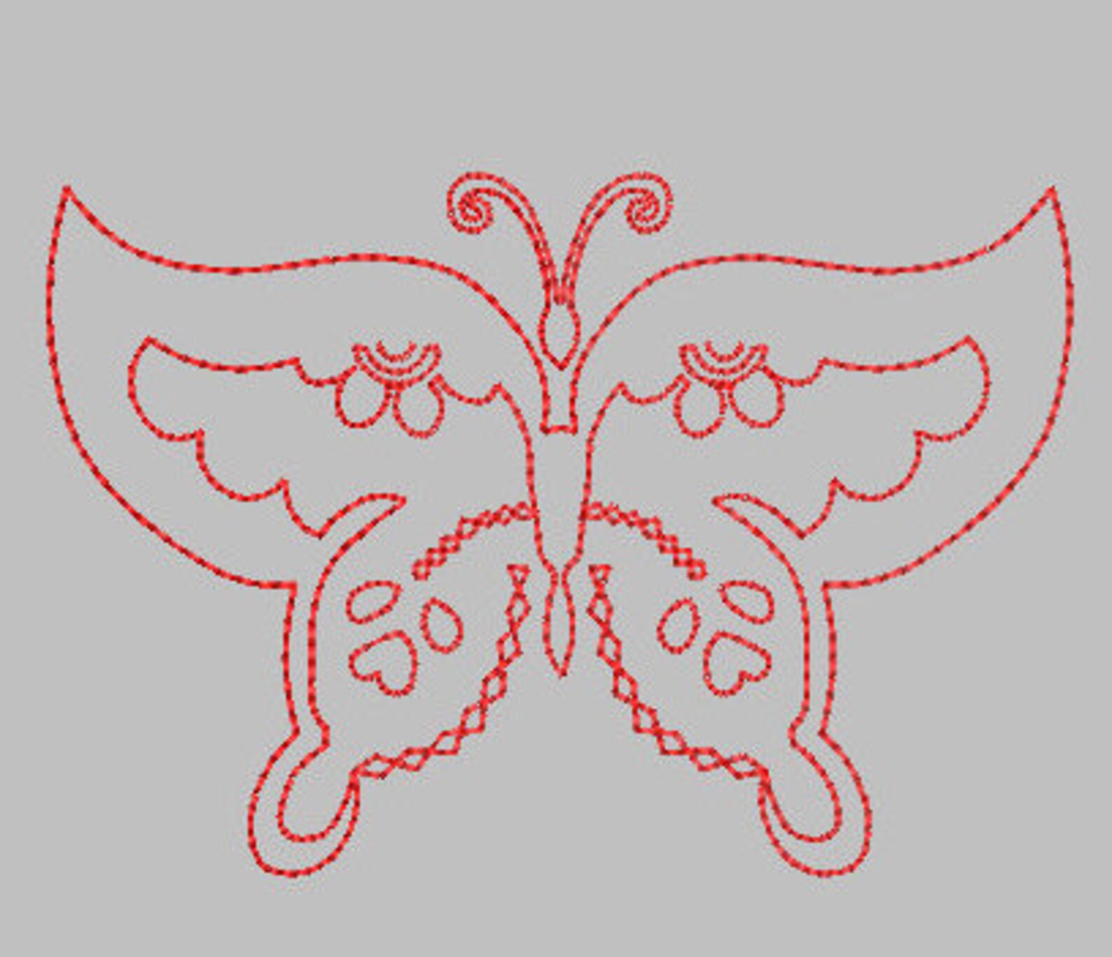 Redwork Spring Butterflies Machine Embroidery Designs PACK OF 10 ...