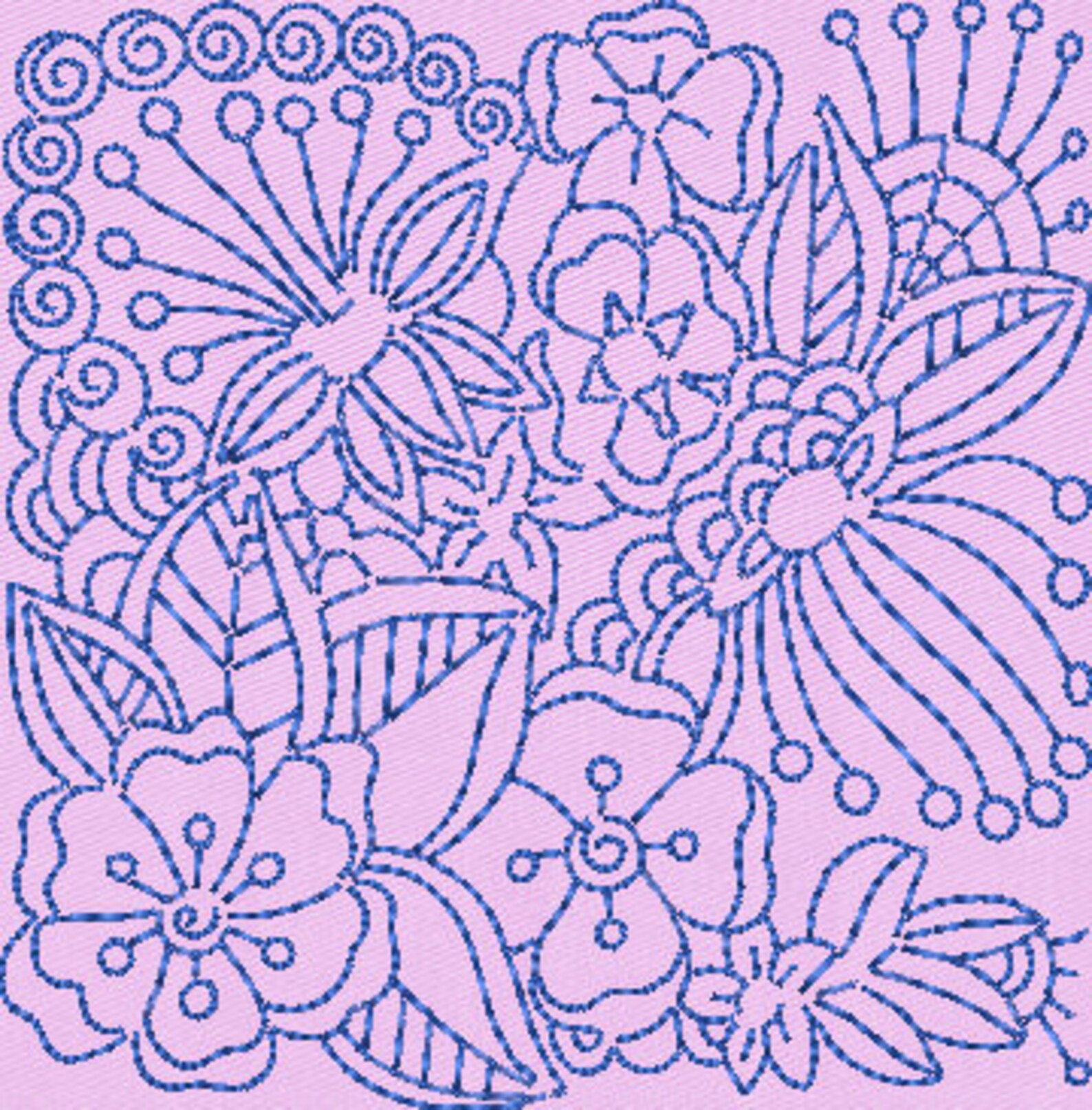 Spring Block Machine Embroidery Designs PACK OF 10 Instant - Etsy