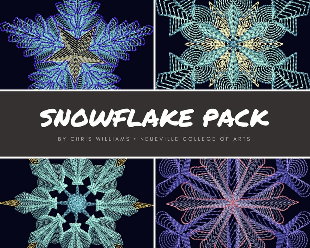 Snowflake Machine Embroidery Designs PACK OF 10 Instant Download 4x4 - Etsy