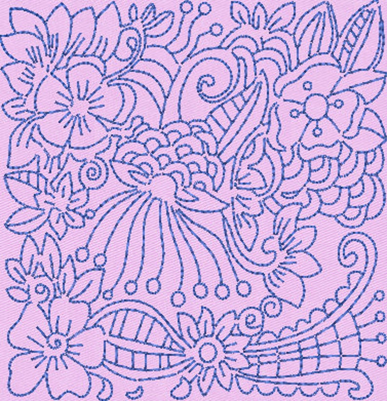 Spring Block Machine Embroidery Designs PACK OF 10 Instant - Etsy