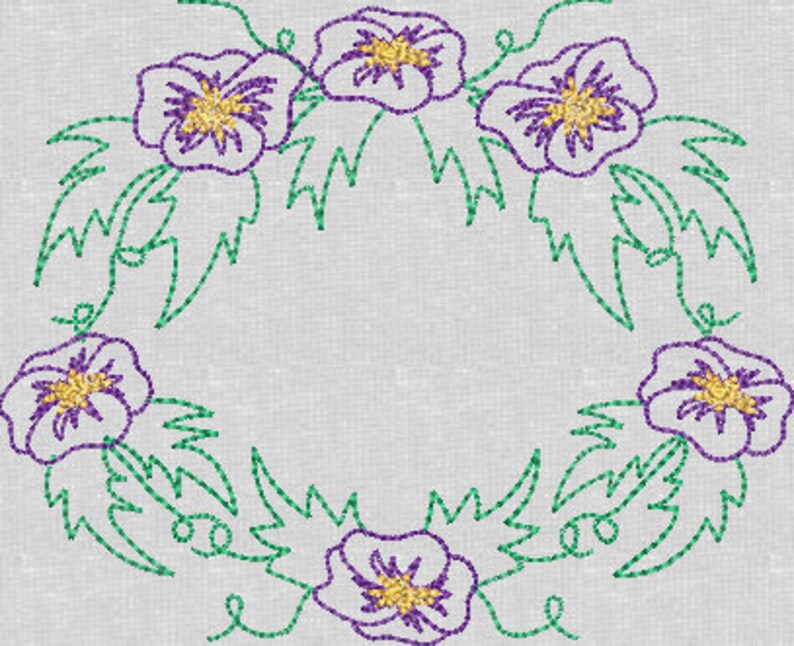 10 Floral Line-art Machine Embroidery Designs Instant Download 4x4 - Etsy