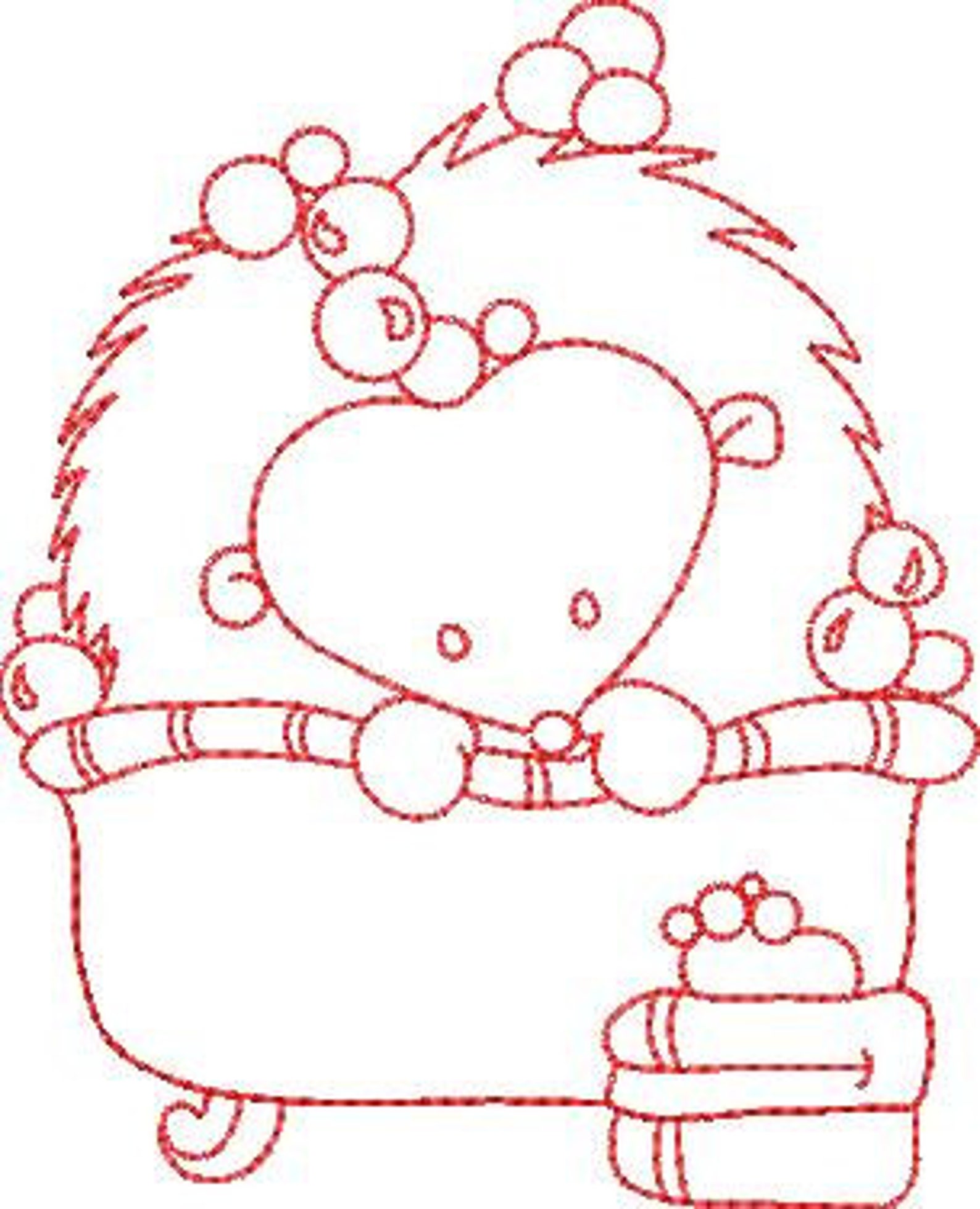 Redwork Baby Hedgehogs Machine Embroidery Designs PACK OF 10 Instant ...