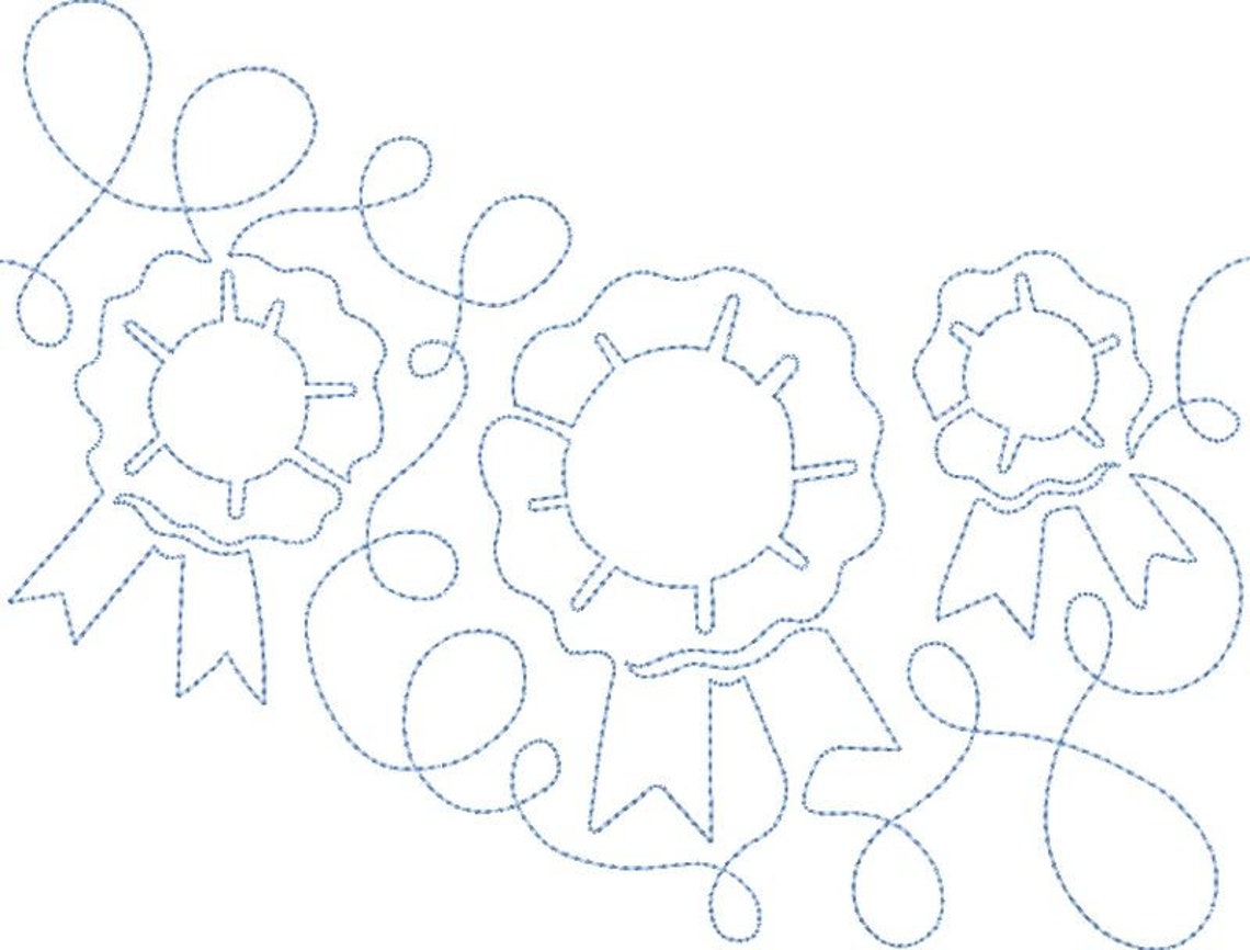 10 Free Motion Continuous Line America Machine Embroidery Designs ...