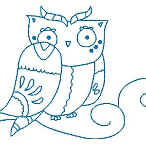Cute Owl Line Art Embroidery Designs PACK OF 10, Instant Download, 2 ...