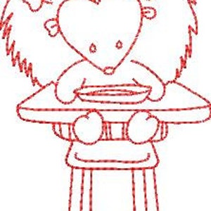 Redwork Baby Hedgehogs Machine Embroidery Designs PACK OF 10 Instant ...