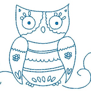 Cute Owl Line Art Embroidery Designs PACK OF 10, Instant Download, 2 ...